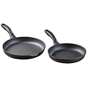 Swiss Diamond Nonstick Induction Fry Pan Duo, 9.5" & 11" Dishwasher & Oven Safe Fry Pans, Gray