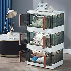 Shoe Storage Box,Plastic Stackable Shoe Organizer for Closet,Space Saving Shoe Storage Boxes,Lockable Sneaker Containers Case Bins with Lids & Wheels,Foldable Shoe Rack for Sneaker Boot (1 Pack)