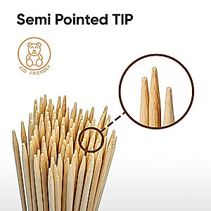 Mohy Marshmallow S'mores Roasting Sticks 36 Inch Long 5mm Thick Heavy Duty, 110 Pieces. Disposable Wooden Skewers w/Portable Cloth Bag, Perfect for Fire Pit Hot Dog Sausage Decoration, Safe for Kids