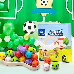 SCIONE 36 Pack Soccer Fidget Spinners, Soccer Party Favors for Kids, Fidget Toys Bulk, Stress Balls, Goodie Bag Stuffers for Birthday Party, Treasure Box for Classroom, Valentines Day Gifts