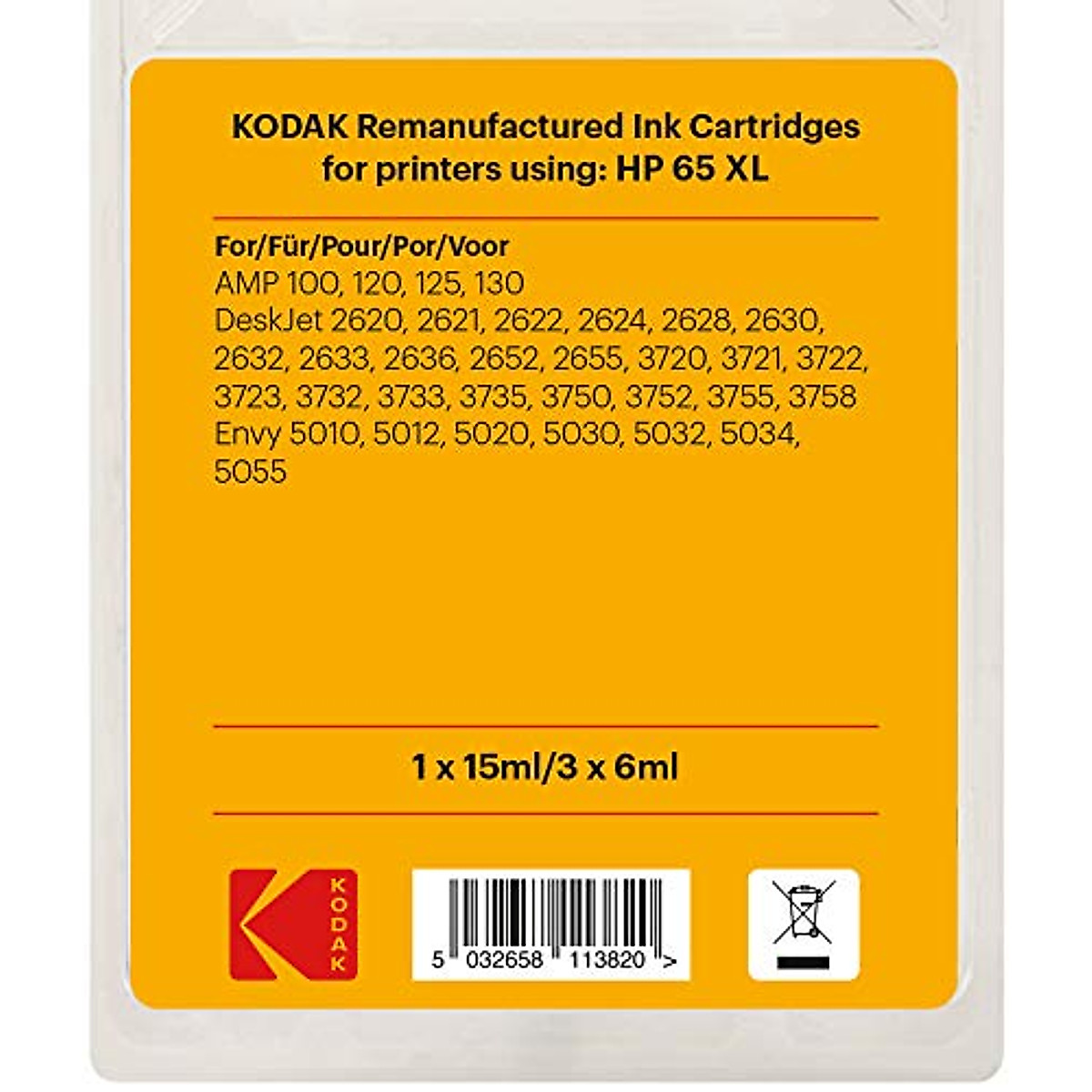 KODAK Ink Cartridge HP 65XL Black and Tricolor (55033)