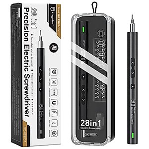 RARTOP Screwdriver Set – Electric Screwdriver, Precision Electric Screwdriver with 24 Magnetic Precision Bits, Ideal for Phones, Laptops, Computers, Glasses, Watches, Electronics and Gifts