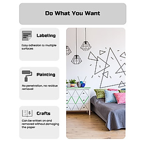 Lichamp Blue Painters Tape, 1 Pack 1.9 inch by 55 Yards Paper Tape, Blue Masking Tape for Crafts Arts