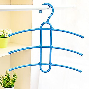 Fabric Storage Containers with Lids Multiple Shirt Hangers in One Space Saving Plastic 5 Pack Durable Multi Functional Non Slip Clothes Hangers Closet Drop Front Box Sweater (Coffee, One Size)