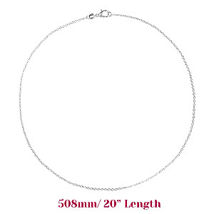 selizo 30 Pack Chain Necklace Bulk Jewelry Making Chains Silver Plated Necklace Chains for Necklace Jewelry Making, 1.2 mm (20 Inches)