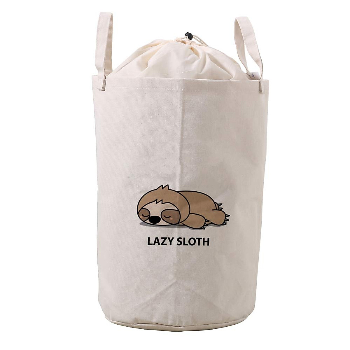 LifeCustomize Large Laundry Hamper Basket Cute Lazy Sloth Clothing Storage Bins Boxes Toy Organizer Foldable Waterproof Nursery Hamper with Handles