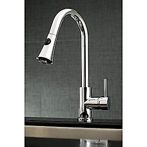Kingston Brass Gourmetier LS8721DL Concord Single-Handle Pull-Down Kitchen Faucet, Polished Chrome, 8-3/8 inch in Spout Reach