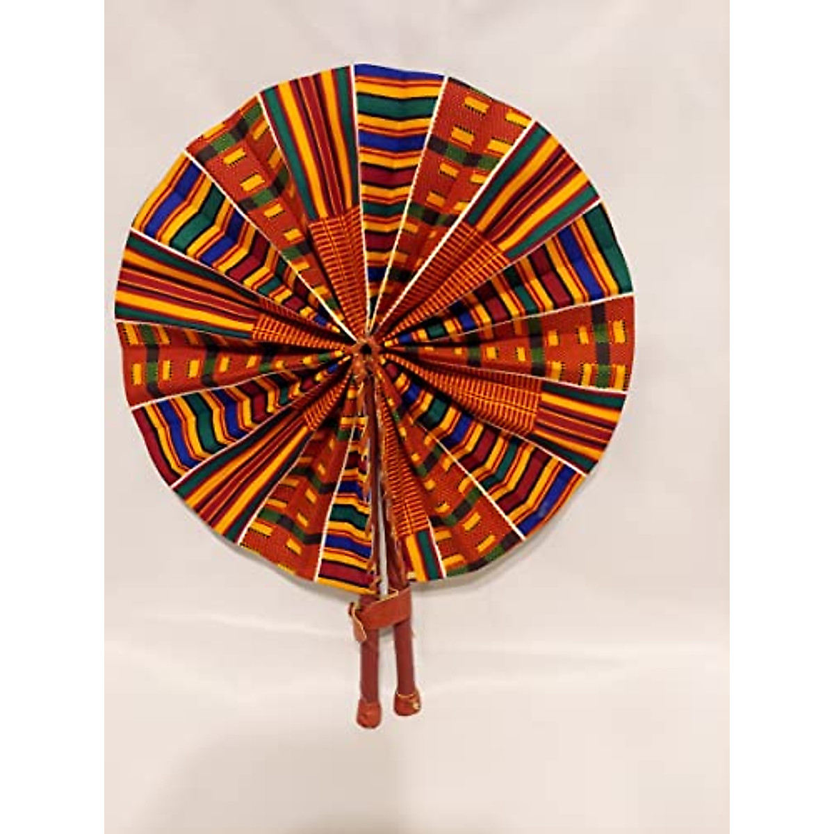African TV African Fabric Handmade Folding Fan, African Hand-held Folding Fan