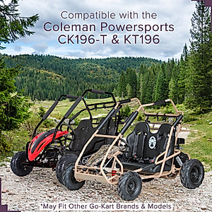 AlveyTech Left Spindle Steering Knuckle for the Coleman KT196 Go-Karts - Replacement Durable Off-Road 4-Wheeler Quad Parts, 196cc 6.5 Hp Gas Powered Go-Kart Vehicle Suspension Accessories, DIY Install