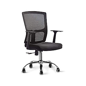 KXDTZ Desk Task Computer Chair Fabric Low Back Office Chair with Adjustable Height, for Reception Dinning Conference Room