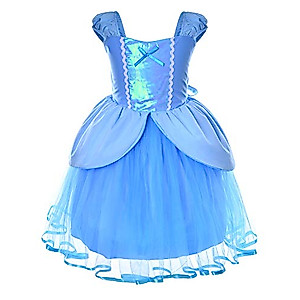 Party Chili Princess Fairy Costume Toddler Girls Birthday Dress Up with Tiara (2T 3T)
