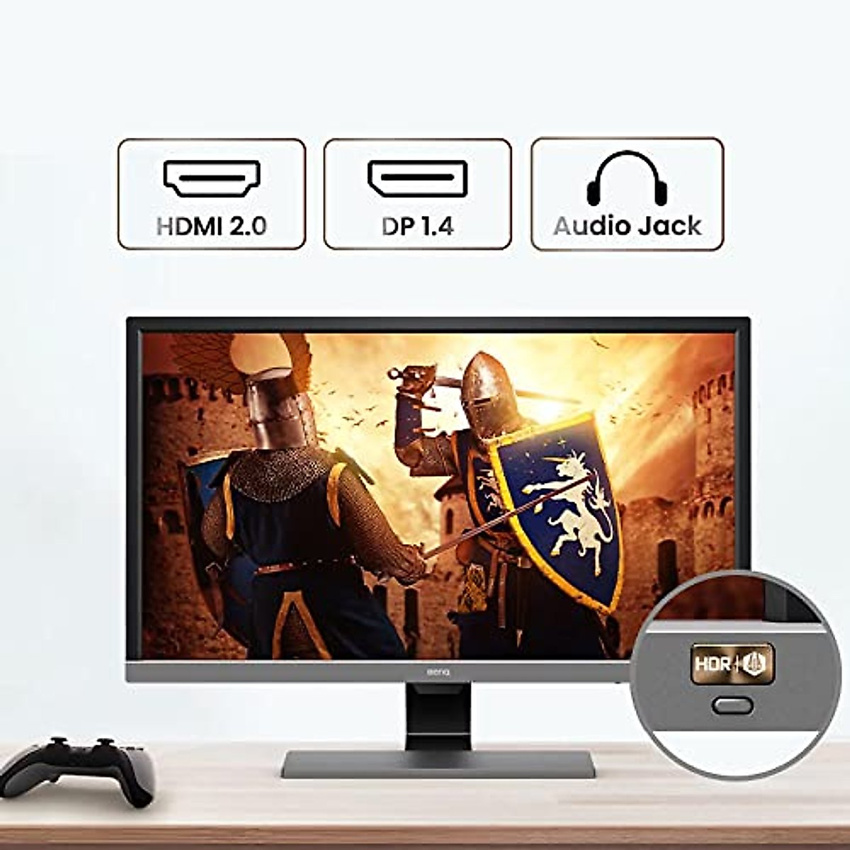 BenQ EL2870U 28 Inch 4K UHD Gaming Computer Monitor with 1ms Response Time, Freesync, HDR, Eye-care, Brightness Intelligence Technology with Built in Speakers