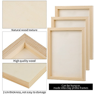 ADXCO 8 Pack Wood Panels 9 x 12 inch Wooden Canvas Board Unfinished Wooden Panel Boards for Painting, Arts, Pouring Use with Oils, Acrylics