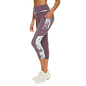 Sugar Pocket Women's High Waist Yoga Pants with Pockets，Workout Running Yoga Leggings for Women S