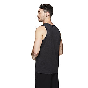 Gaiam Men's Everyday Basic Muscle Tank Top - Sleeveless Yoga & Workout Shirt - Black Heather Everyday, Medium