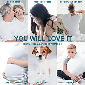 CHOKIT Premium 2100 Series Mattress Topper Twin XL College Dorm Extra Thick Cooling Mattress Pad Cover, 400TC Plush Pillow Top for Back Pain, Soft Breathable 5D Snow Down Alternative Fill