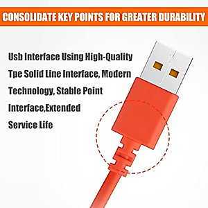Teursa Funny Dog Charger Cable Stray Dog Charging Cable 4 ft USB Charger Cable for Phone (Lightning Cable, Orange)