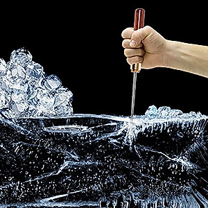 QiBaLee Ice Pick 2Pcs. Ice Picks for Breaking Ice. 9 Inches Length. Secure Wooden Caps and Non-slip Wooden Handles. Easy to Store. For Use in Kitchen Bars Bartender Picnics Camping& Restaurant