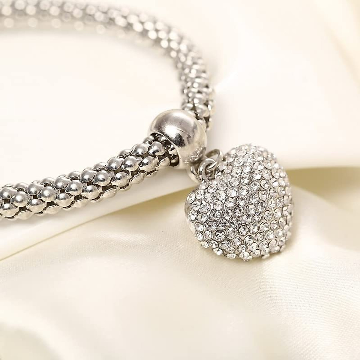 Mint & Lily Solid Hearts Metal Bracelet