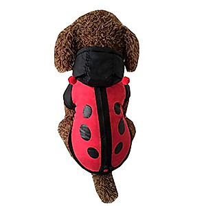 Halloween Pet Costume Ladybug Dog Costumes Dogs Hoodies Outfits Pet Cosplay Clothes for Pet Small Medium Dogs Cats Party Decoration Halloween Dog Hoodie Clothes
