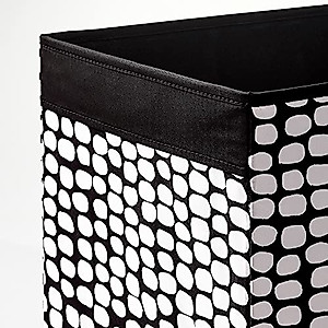 Cloth Storage Bins 13x15x13, Foldable Cubes Box Baskets Containers Organizer for Drawers, Home Closet, Shelf, Nursery, Cabinet, Large Set of 2 (Black & White)