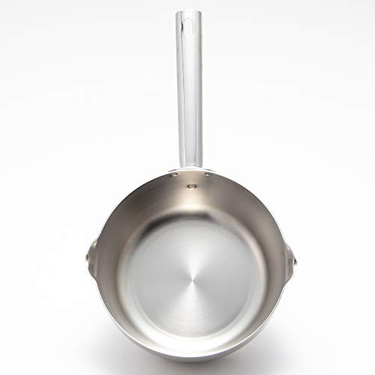 Endoshoji TKG AYK6502 Single-Handed Pot, Snow Flat Pot, 8.3 inches (21 cm), Stainless Steel, Aluminum, Three-Layer Stainless Steel (Aluminum Clad Steel), Lightweight and Durable, Induction Compatible,