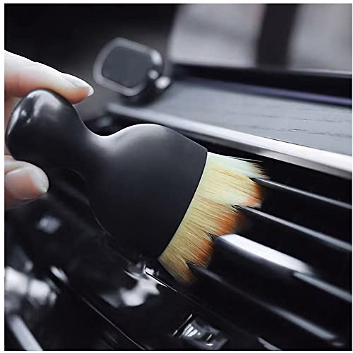 Auto Interior Dust Brush, Car Cleaning Brushes Duster, Soft Bristles Detailing Brush Dusting Tool for Automotive Dashboard, Air Conditioner Vents, Leather, Computer,Dashboard,Scratch Free