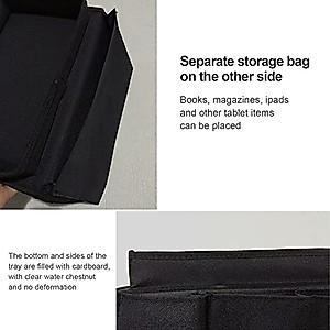 MISNODE 2 Pack Sofa Armrest Organizer with Cup Holder Tray, Hanging Couch TV Remote Storage Organizer with 6 Pockets, Sofa Couch Armchair Caddy Holder Sofa Slipcover Organizer (Brown)