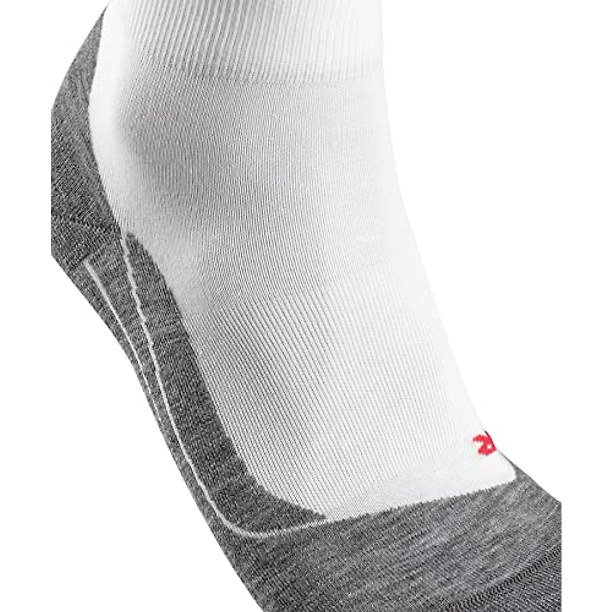 FALKE Men's RU4 Endurance Short Running Socks, Quarter, Medium Cushion, Breathable Quick Dry, Organic Cotton, White (White-Mix 2020), 9-10, 1 Pair