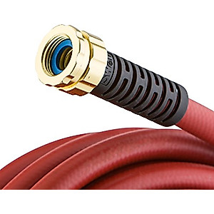 Swan Products CELSGHW58025 Element MAXLite Hot Water Rubber+ Hose with Crush Proof Couplings 25' x 5/8", Red