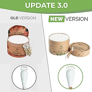 Beautiful Mind Bamboo Cotton Swabs for Ears – 500 Pack – Carbonized Bamboo Ear Swabs for Durability with Long Qtips – Eco-Friendly, Biodegradable & Vegan – 100% Organic Cotton Swabs for Makeup