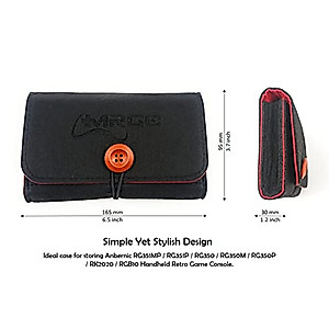 MRGC Felt Soft Case Carrying Bag for Anbernic RG351MP / RG351P / RG350 / RG350M / RG350P / RK2020 / RGB10 - Portable Travel Case, Protective Pouch for Handheld Retro Game Console (Black)