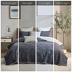 INK+IVY II13-564 Pomona 3 Piece Coverlet Mini Set, Full/Queen, Navy