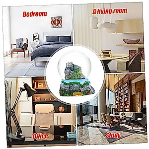NOLITOY 1pc Great Wall Crystal Ball tablescape Decor Christmas Ornaments Chinese Decor Clear Snow Globe Crystal Snow Globe Nativity Snowglobe Tourist Attractions Crystal Ball Water Desktop