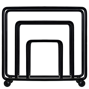 Blue Donuts Black Square Farmhouse Napkin Holder - Modern Classic Napkin Holders for Tables, Dining Table Napkin Holders for Kitchen, Kitchen Organization, Black