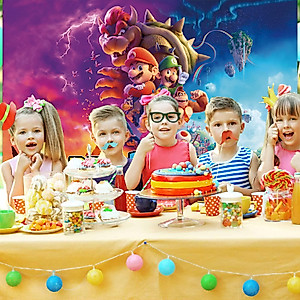 Mario 2023 Party Backdrop, Mario 2023 Backdrop for Birthday Party Decorations Mario 2023 Party Themed Backdrops for Party Supplies Mario Bros. 2023 Backdrop 5x3ft Mario Bros.