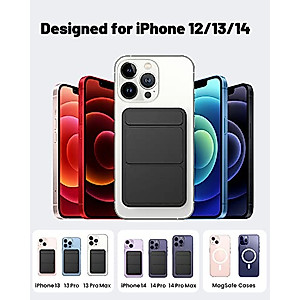 Yiisonger Magnetic Wireless Portable Charger, Foldable 10000mAh Battery Pack with USB-C Cable LED Display, Magnetic Power Bank 22.5W PD Fast Charging for iPhone 14/13/12/Pro/Mini/Pro Max（Black）