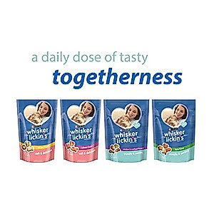 Purina Whisker Lickin's Cat Treats, Crunchy & Yummy Tuna Flavor - (10) 4 oz. Canisters