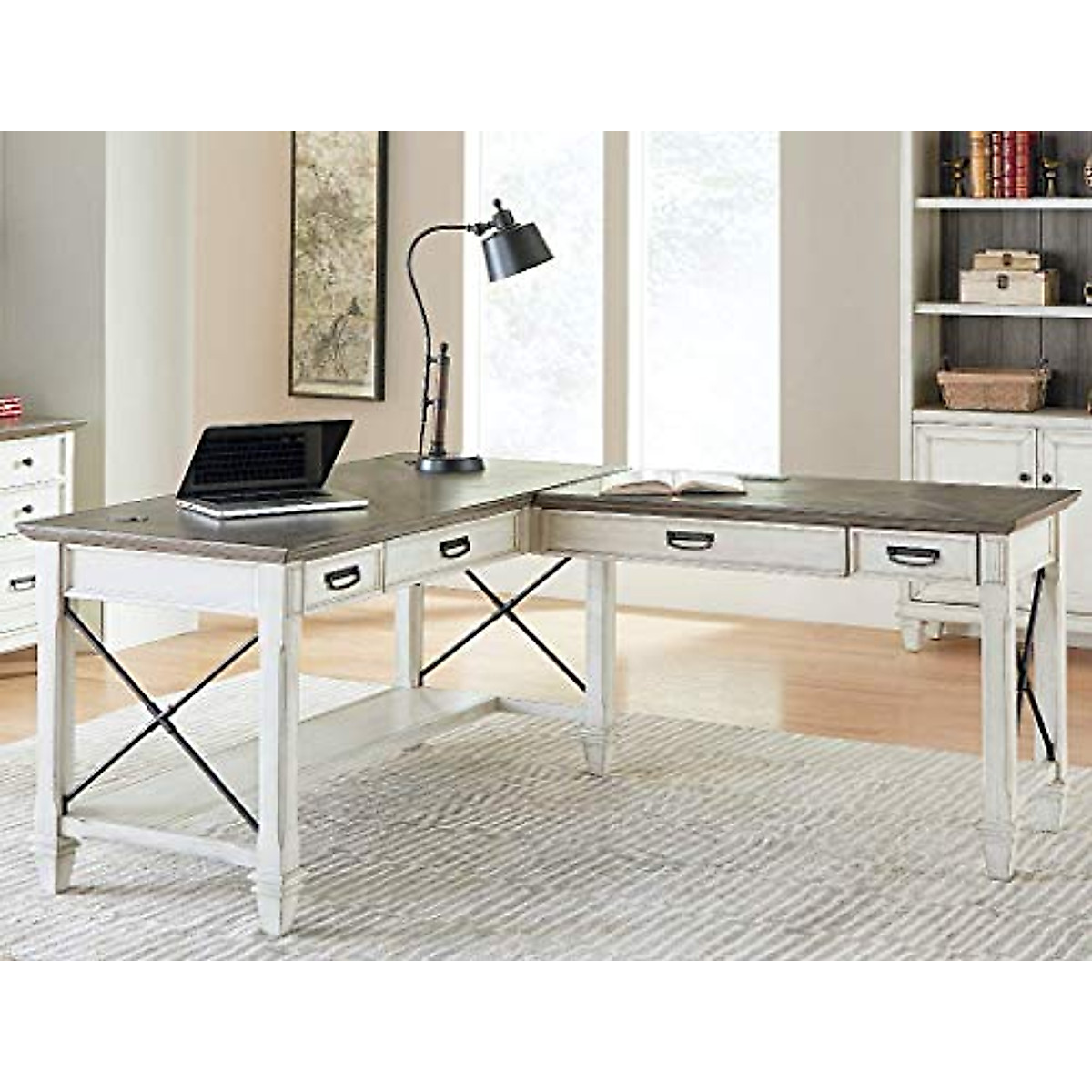 Martin Furniture Open L-Desk, White
