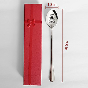 PZJIEAN My Nutella Spoon Funny Engraved Stainless Steel Spoon, Best Coffee Spoon Ice Cream Nutella Spoon Gifts for Women, Men, Nutella Lovers, Birthday Christmas Valentine Gifts