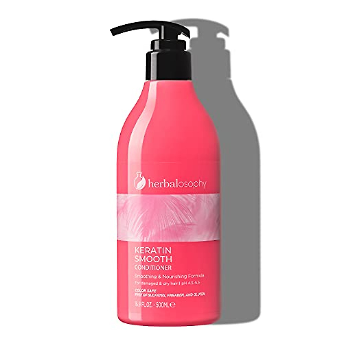 16.9 Fl Oz Keratin Conditioner, Nourishing & Moisturizing Formula for Damaged and Dry Hair, Extra Strength Hydrate & Repair for Color Treated Hair, Anti Frizz, Free of Sulfate, Parabens and Gluten