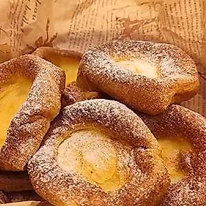 kefyixc Muffin Top Pan Yorkshire Pudding Non-Stick Plate 4 Cups Muffin Tray, Non-Stick Coating Cupcake & Mini Muffin Pan, Bread Pan - Black