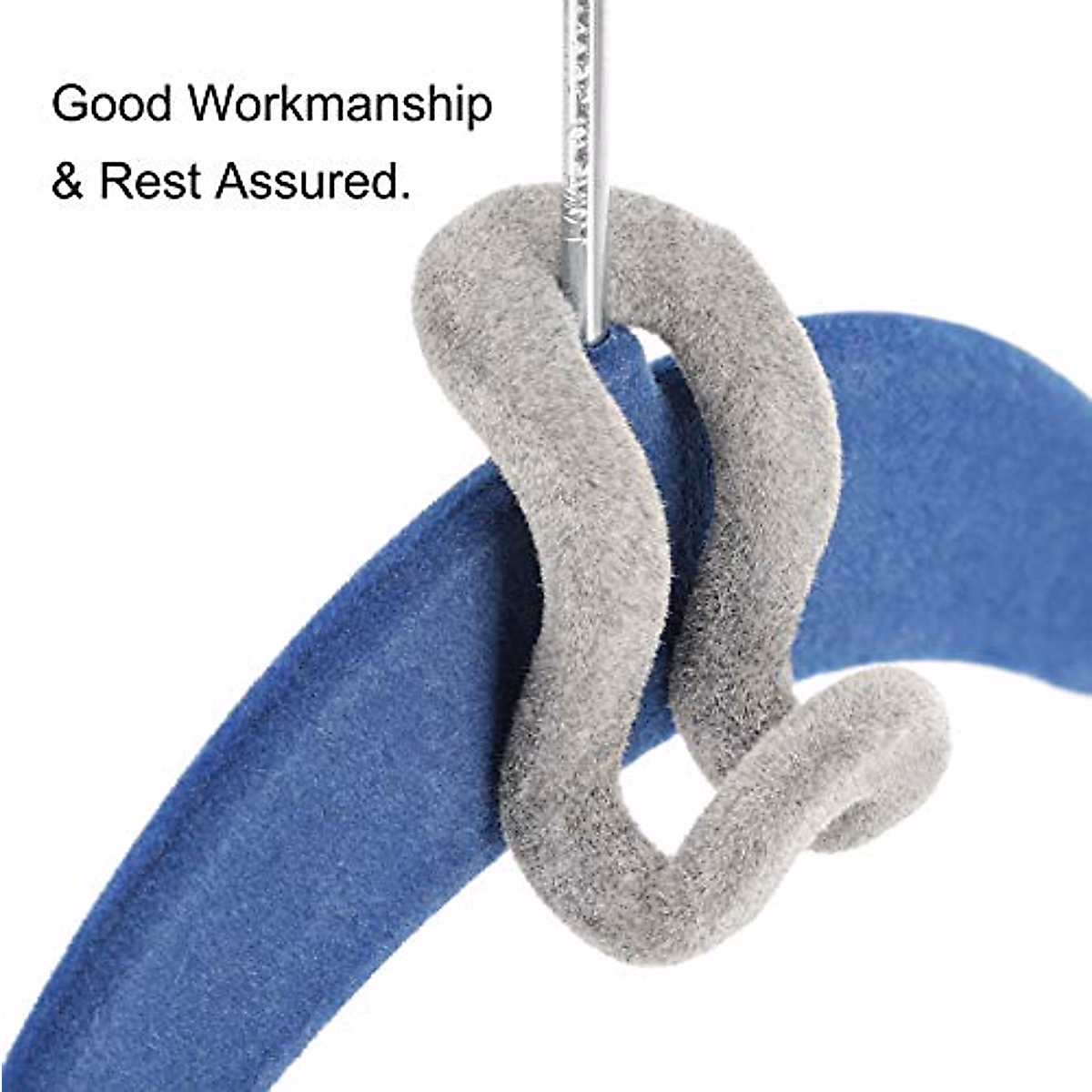 Mlici Cascading Mini Hooks for Hangers, Grey Clothes Hanger Connector Hooks, 60 Pcs Heavy Duty Space Saving Clothes Hanger Connector Hooks for Closet