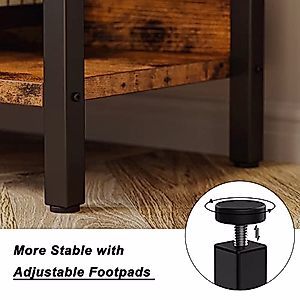 IRONCK Bookcases and Bookshelves Triple Wide 5 Tiers Industrial Bookshelf with Baffles Large Etagere Bookshelf with Metal Frame for Living Room Home Office