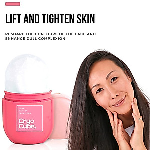 Cryo Cube Ice Roller for Face, Eyes and Neck Naturally tone and tighten skin, de-puff eye bags, add a healthy glow Cryotherapy for face and neck which helps enhance skin elasticity (Pack of 1)
