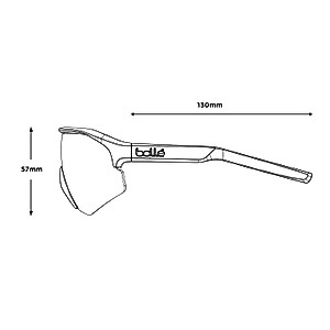 bollé BS014003 Lightshifter XL Sunglasses, Silver Matte - Volt+ Cold White Cat 4