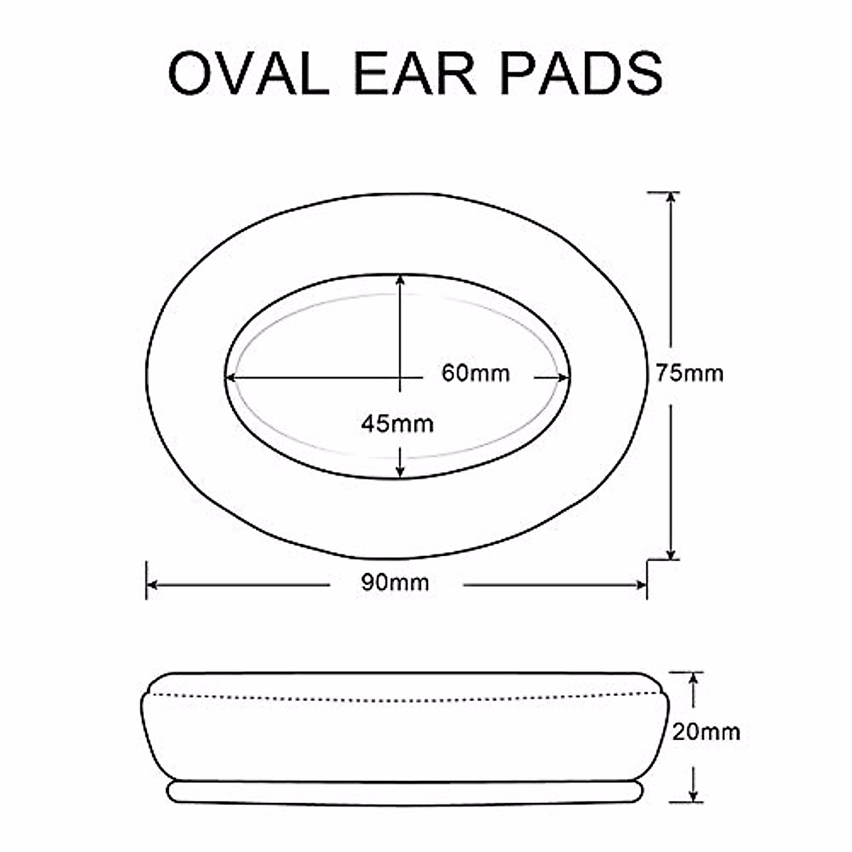 Replacement E55 Earpads Ear Pads Foam Ear Cushion Pillow Parts Cover Compatible with JBL E55BT E 55 bt Bluetooth Wireless Headsets (Black)
