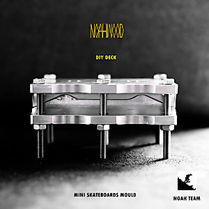 NOAHWOOD Wooden PRO 9.5S Fingerboard Complete (Noah Team 9.5S Short Nose Short Tail) Hand Mould Made(+34mm Prince Silvery Trucks)(+NW Handmade PRO Logo Wheels ii)(PSA/Troll)