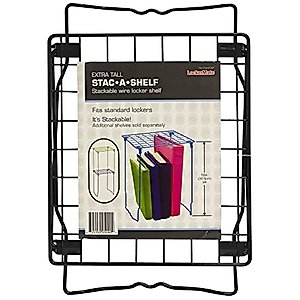 LockerMate Wire Locker Stac-A-Shelf, 12-1/2"H x 10"W x 11-1/2"D, Assorted Colors