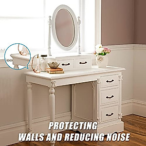 Adjustable Threaded Bed Frame Anti-Shake Tool, Headboard Stoppers Fixer, Bedside Anti Shake Telescopic Support Stabilizer for Room Wall, Beds, Cabinets, Sofas, Protect The Wall from Banging, White